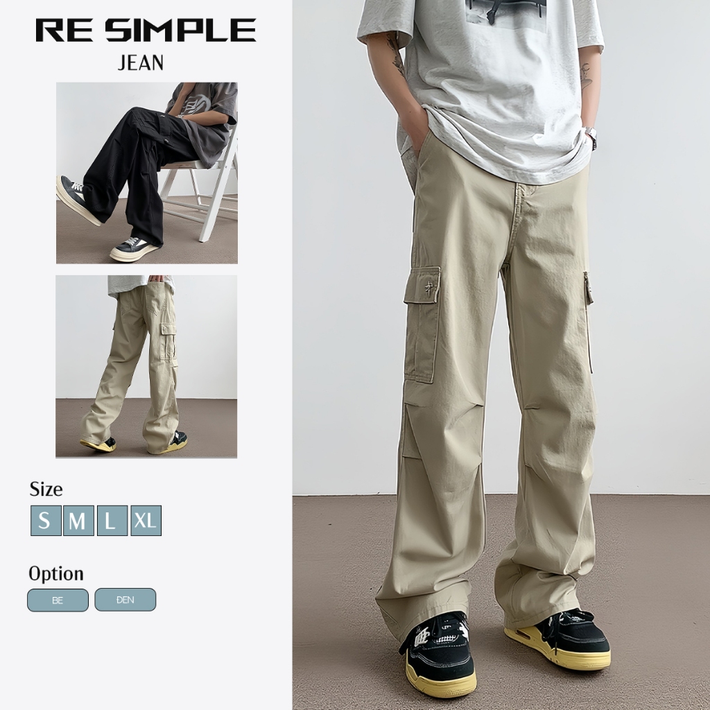 Quần Túi Hộp ,Quần Kaki Ống Rộng Nam Nữ Form Phủ Giày Quần Jogger Bigsize Be Đen J11 | Shopee ...