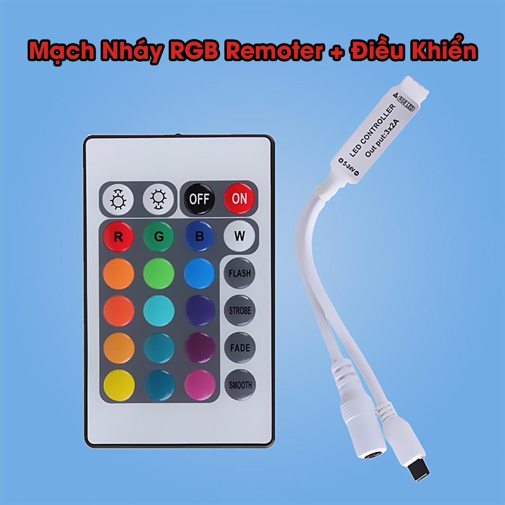 Bộ điều khiển led rgb 12v-24v, điều khiển từ xa / remote rgb | Shopee ...