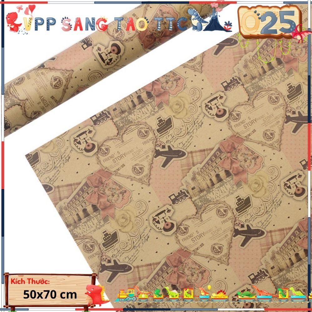 Giấy Gói Quà Kraft Vintage | VPP SÁNG TẠO TTC | Shopee Việt Nam