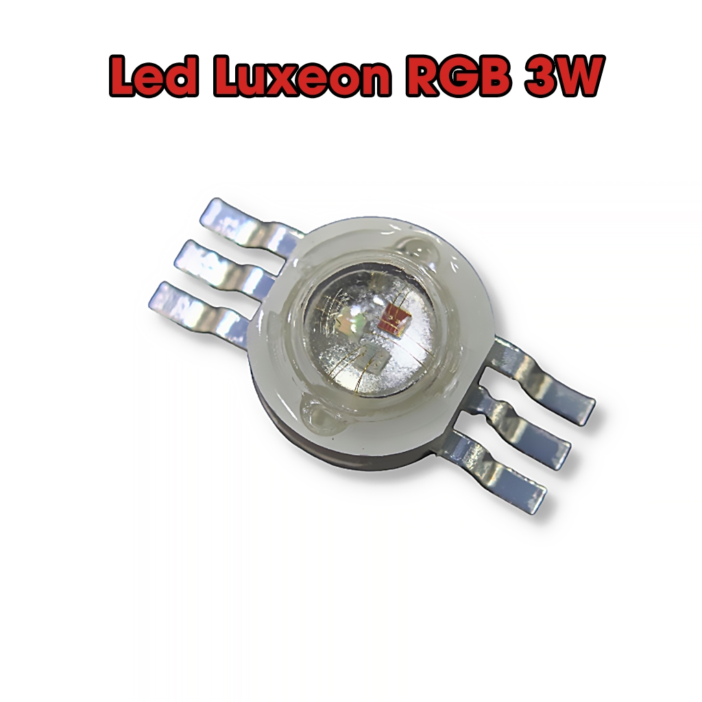 Nhân led luxeon 3w 3 chân rgb, đế đồng | Shopee Việt Nam