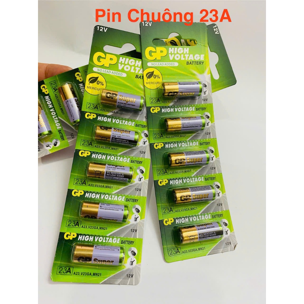 Hộp 20 vỉ pin GP A23 cho chuông cửa, cửa cuốn (100 viên) | Shopee Việt Nam