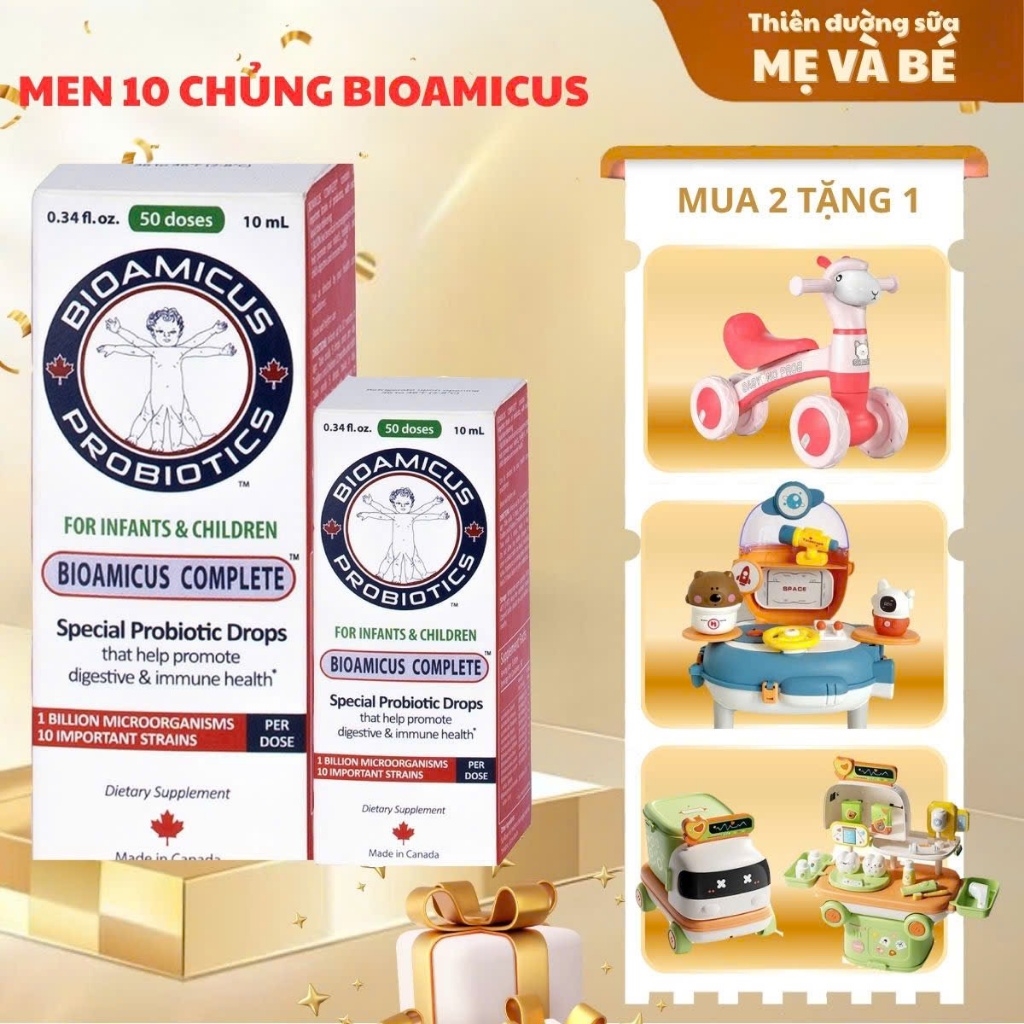 Combo 2 hộp Men vi sinh 10 chủng BioAmicus Complete 10ml | Shopee Việt Nam