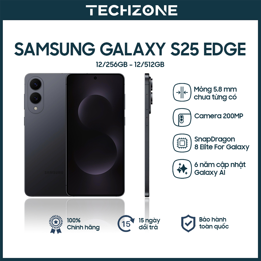 Điện thoại Samsung Galaxy S25 Edge Beyond Slim 12/256GB 12/512GB - Hàng ...
