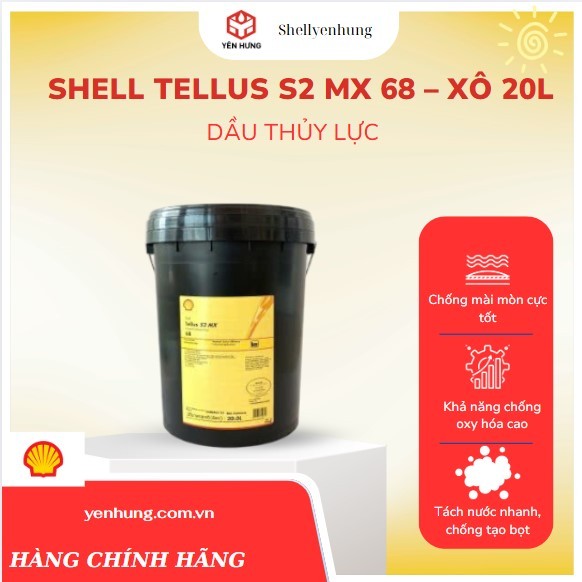 [SHELL YÊN HƯNG] Dầu thủy lực Shell Tellus S2 MX 68 – Xô 20L | Shopee ...
