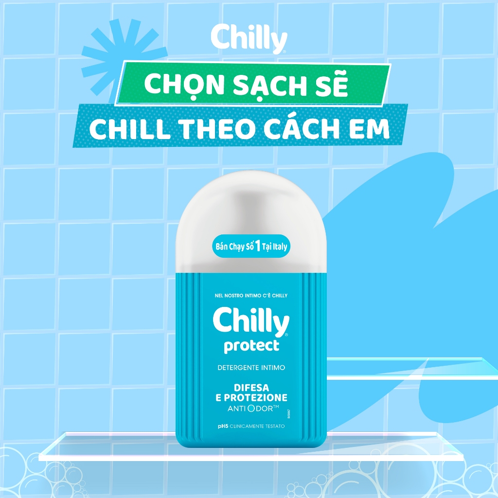 [Che Tên] Dung dịch vệ sinh phụ nữ Chilly Protect chiết xuất cỏ xạ ...