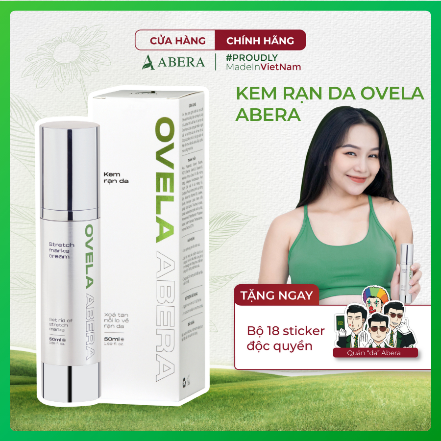 Kem Rạn Da Bà Bầu Ovela Abera 50ML-Giảm Rạn Cũ, Ngừa Rạn Mới, Dưỡng Ẩm ...