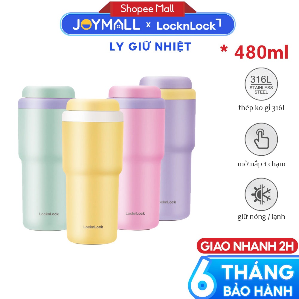 Ly giữ nhiệt LocknLock 480ml Daily Macaron Tumbler LHC3292, LHC3291 ...