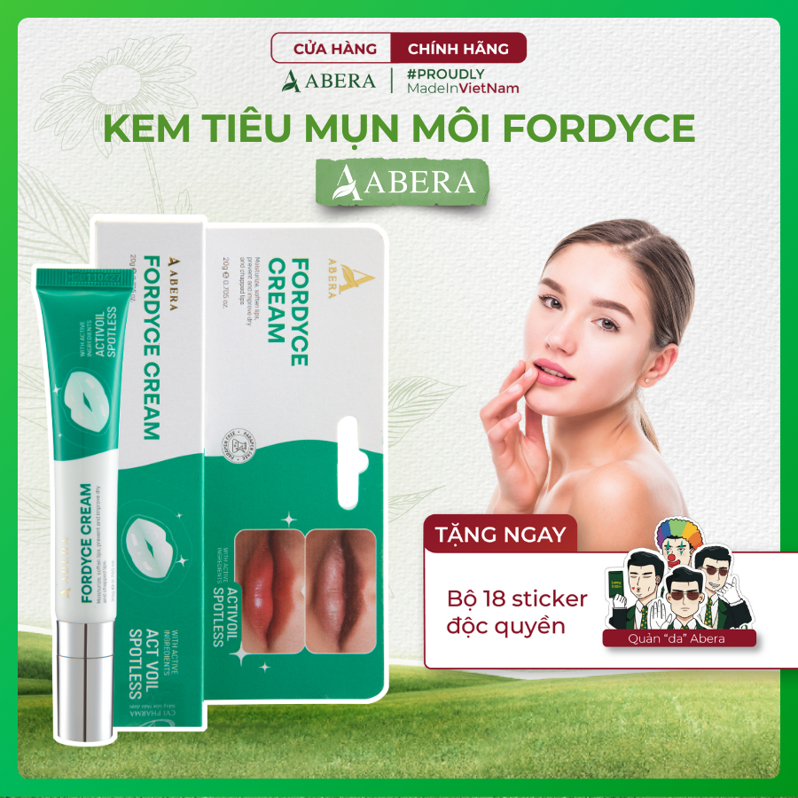 Kem Tiêu Mụn Môi Fordyce Abera 20ml - Hỗ trợ làm giảm tình trạng hạt Fordyce, Giúp Môi Hồng Hào ...