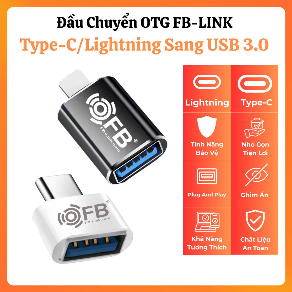 Đầu Chuyển OTG Type-C/Lightning Sang USB 3.0 – Hỗ Trợ Kết Nối OTG ...