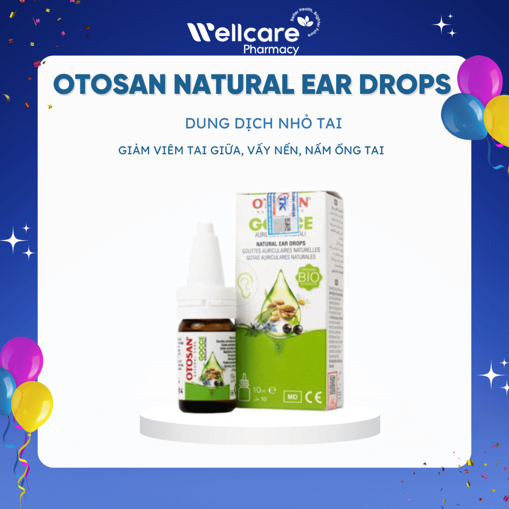 Otosan Natural Ear Drops dung dịch nhỏ tai lọ 10ml giảm viêm tai giữa ...