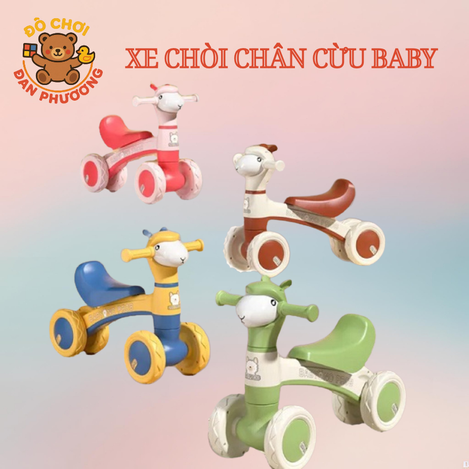 Xe chòi chân con cừu baby có nhạc đèn cho bé từ 1 tuổi trở lên giúp bé ...