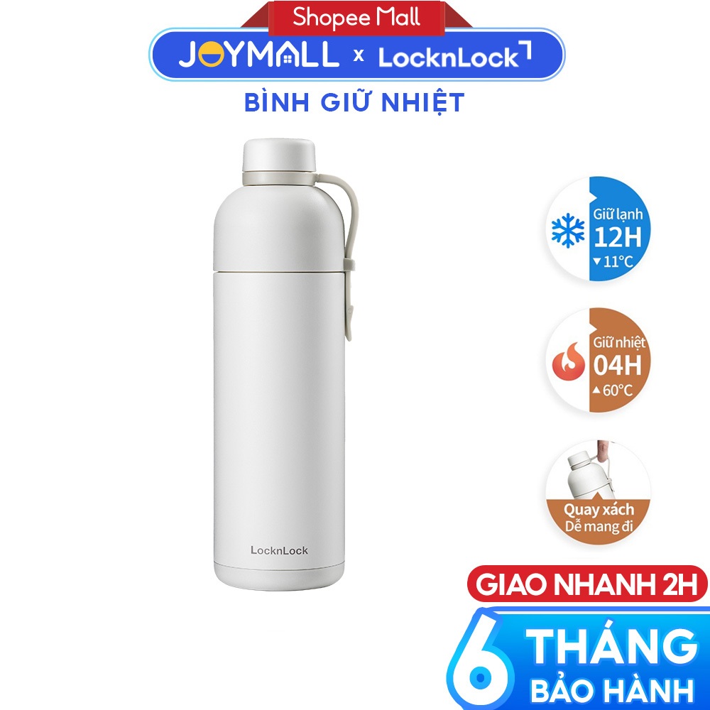 Bình giữ nhiệt LocknLock Belt Bottle Ngà LHC4267IVY 490ml, Hàng chính ...
