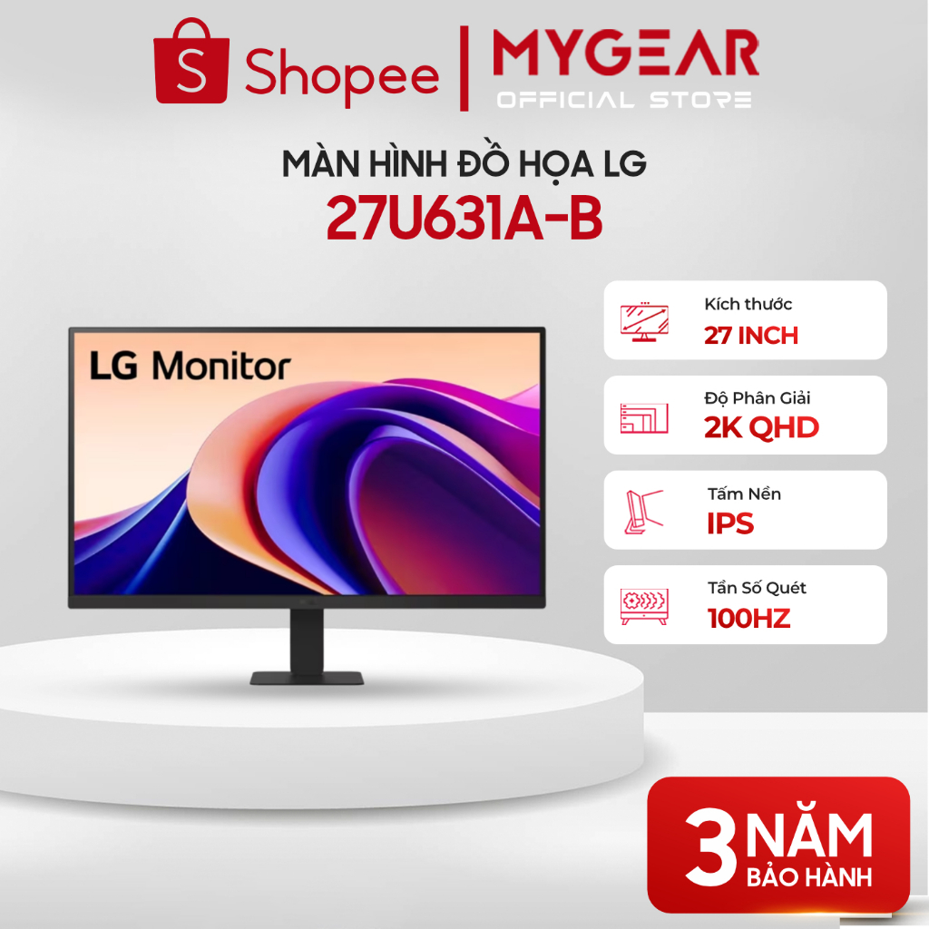Màn hình Đồ họa LG 27U631A-B 27 inch 2K QHD IPS 100Hz 5ms USB-C - Bảo hành chính hãng 36 tháng ...