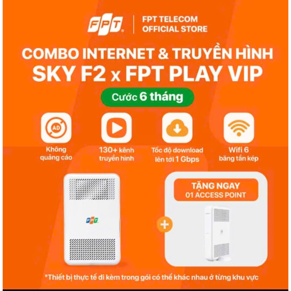 TẶNG THÊM 2 MESH WIFI 6_ SKY F2 - 6T ( Gói Wifi 1Gbps/ 300Mbps ...
