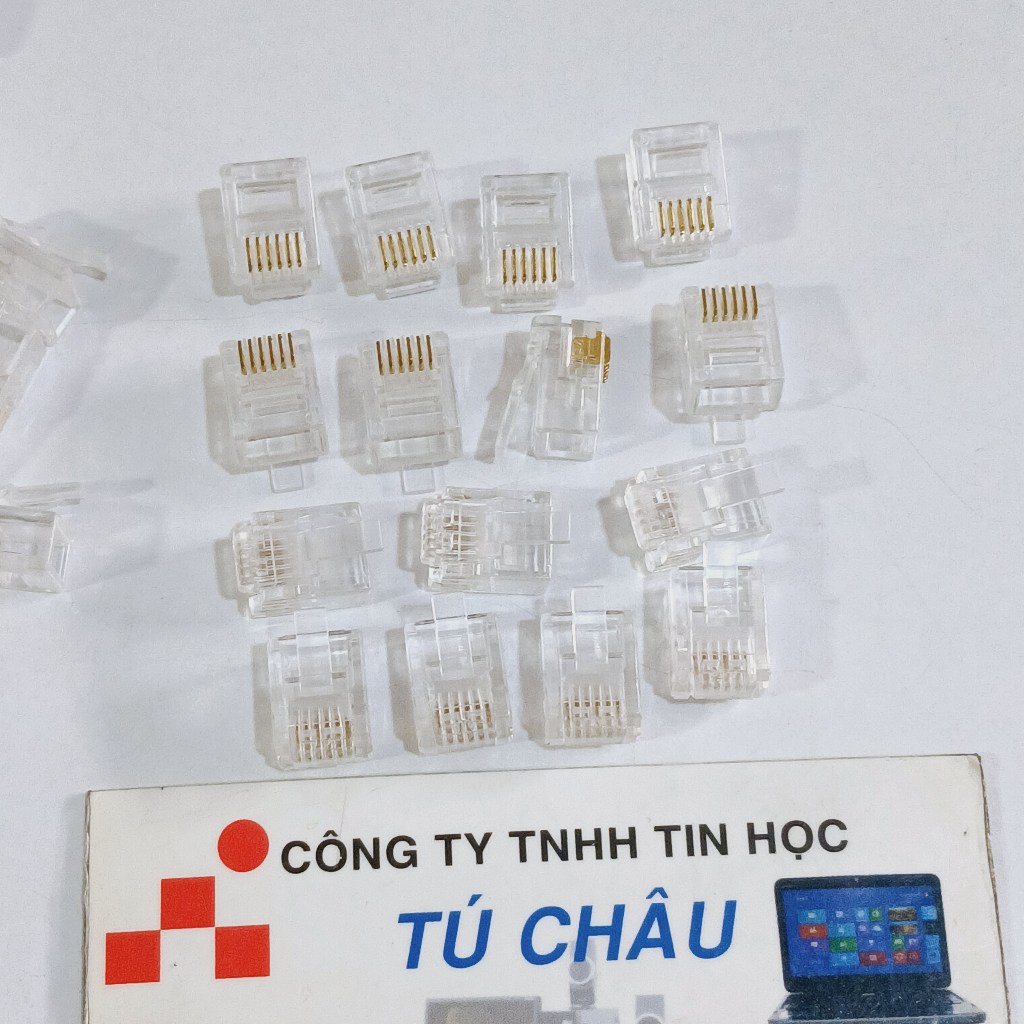 Đầu RJ12 6 line 6P6C (Chuẩn 6P6C, 6 tim, Rj12 6 line 6P6C, 6 Pin, Rj12 ...