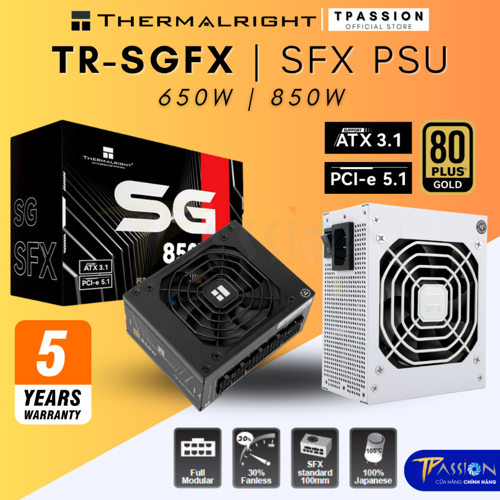 Nguồn PSU THERMALRIGHT TR-SGFX 850W | 650W BLACK/WHITE - 80 PLUS GOLD ...