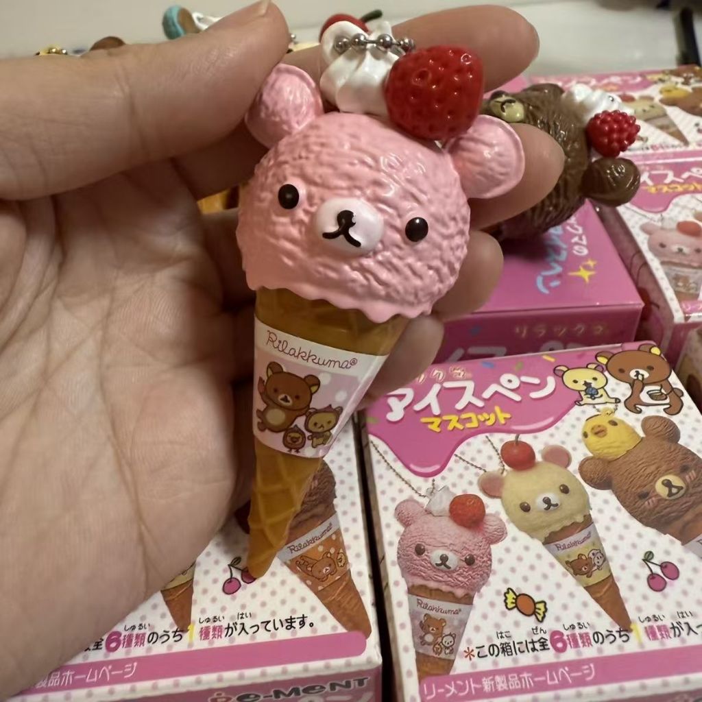 Móc khóa kem Rilakkuma dễ thương – Phụ kiện túi xách mô phỏng kem DIY ...