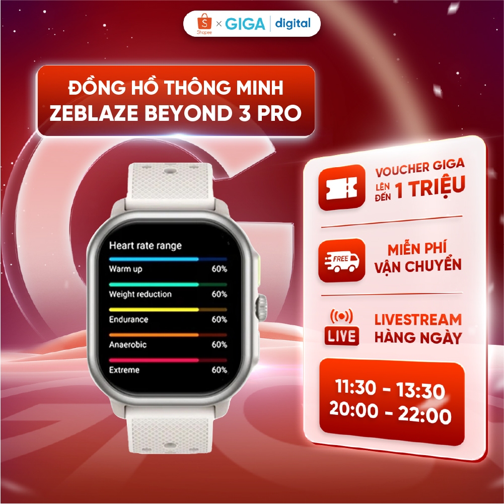 Đồng hồ thông minh Zeblaze Beyond 3 Pro - Đồng bộ Strava - Định vị GPS ...