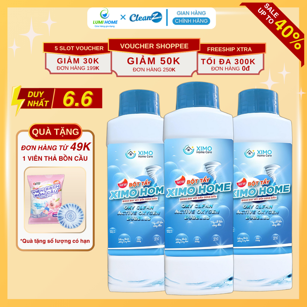 Bột tẩy đa năng Ximo Home 350g giúp trắng quần áo, đồ gia dụng | Shopee ...