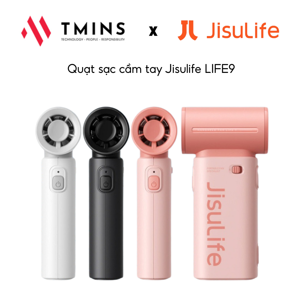 Quạt cầm tay mini Jisulife Life 9 ( Pin 3600mAh / 5000mAh, 5 Cấp Độ Gió ...