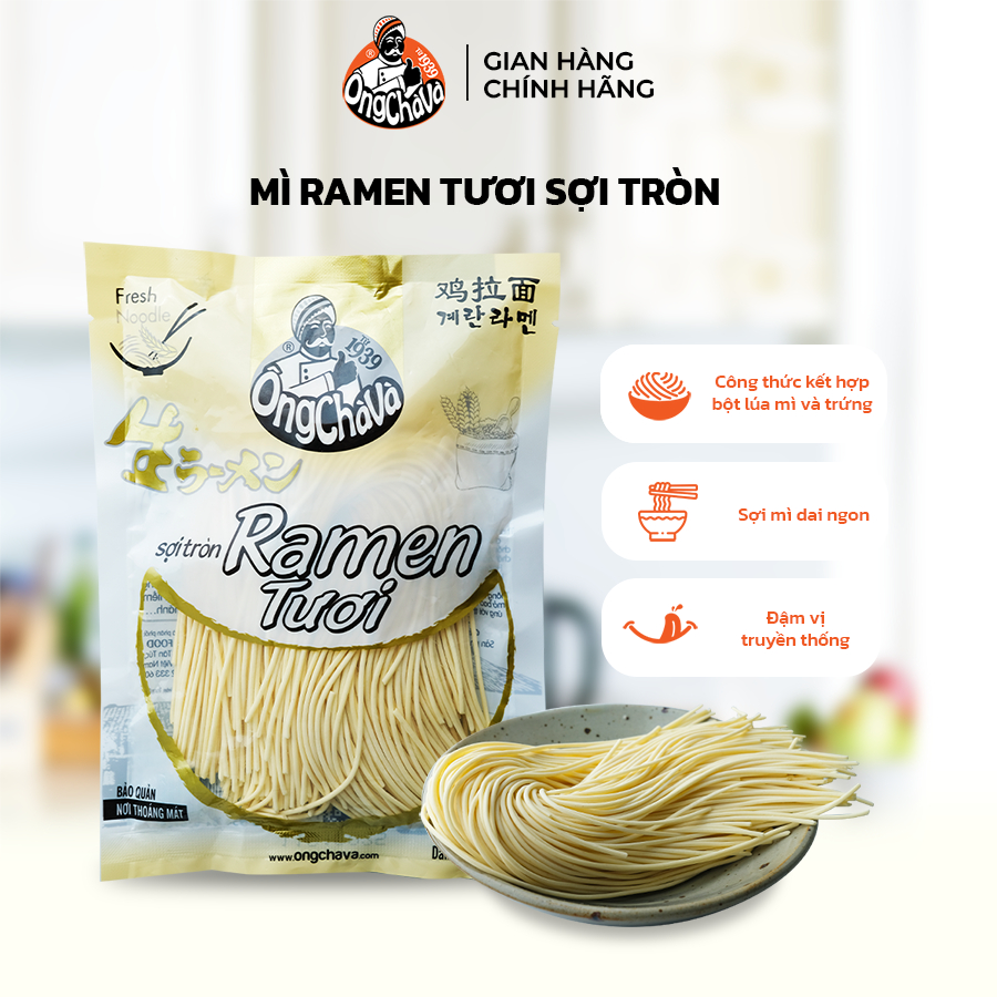 Mì Ramen Tươi Sợi Tròn thương hiệu Ông Chà Và 150gr - Hàng Chính Hãng ...