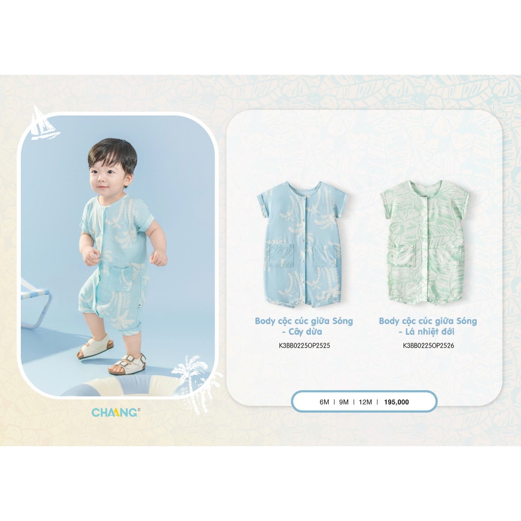 CHAANG Body cộc cúc giữa Sóng dành cho bé đến 12 tháng SS2025D07 ...