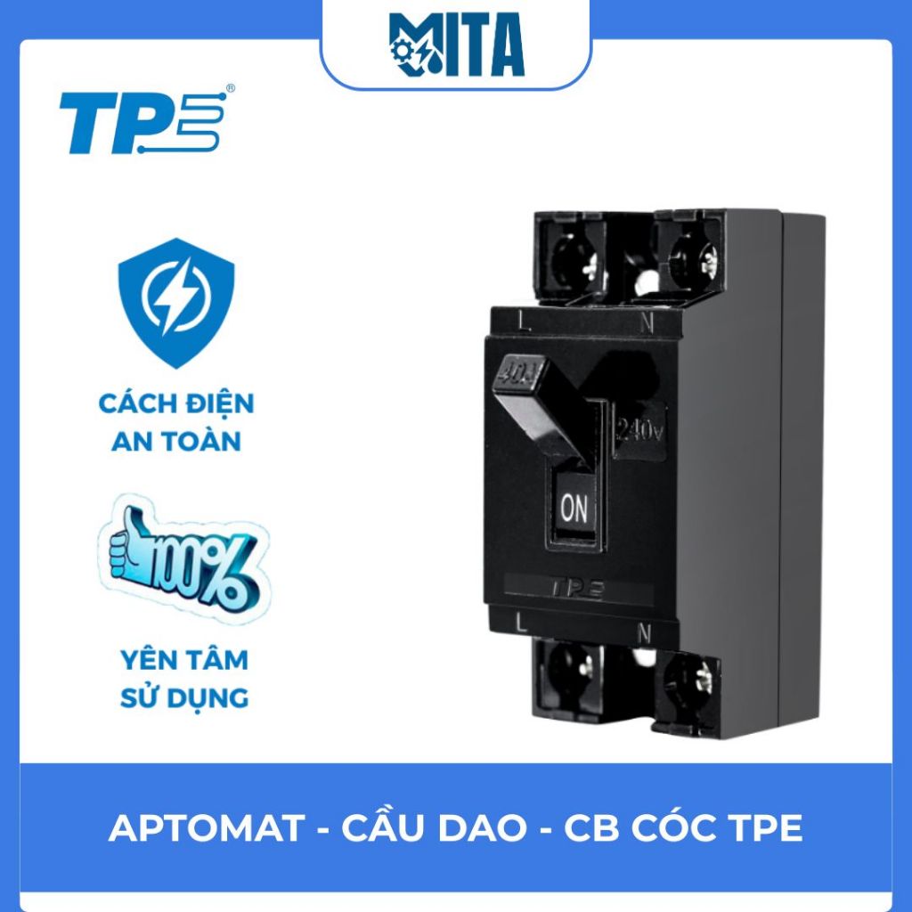 Aptomat an toàn - Cầu dao tự động - CB cóc 10A/15A/20A/30A/40A TPE loại ...