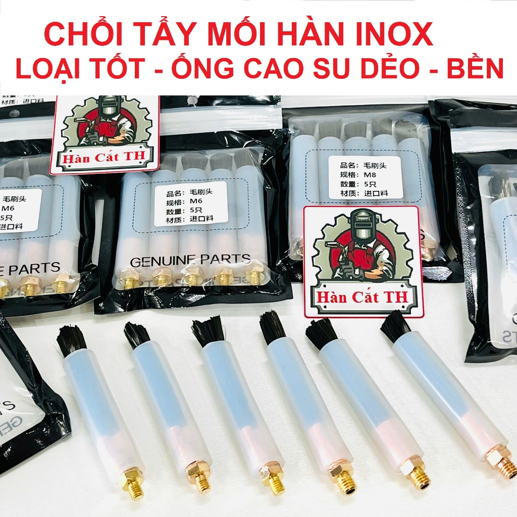 [ 5 Cái ] Chổi Tẩy Mối Hàn Inox Ren M6 - M8 Rất Bền | Shopee Việt Nam