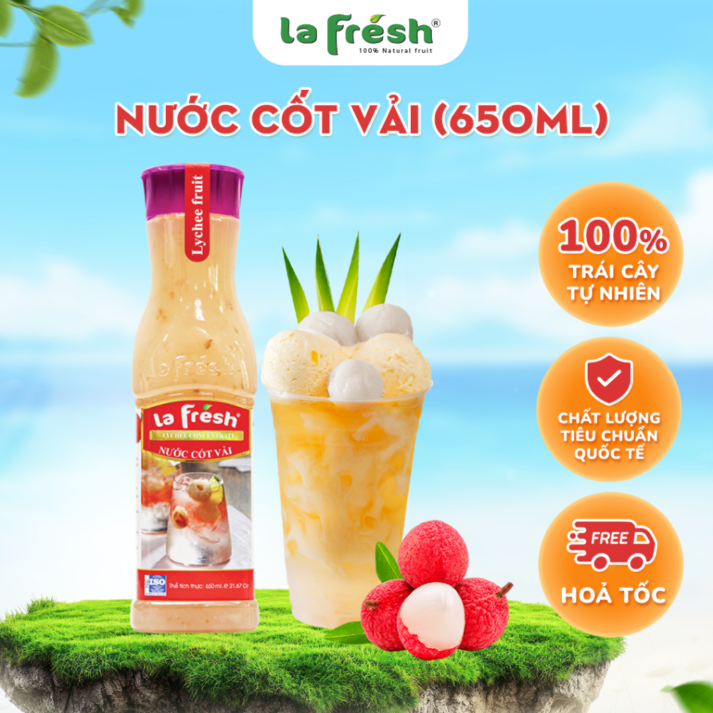 Nước Cốt Vải LaFresh Đà Lạt Chai 650ml – Pha Chế Trà Trái Cây, Dễ Dùng ...