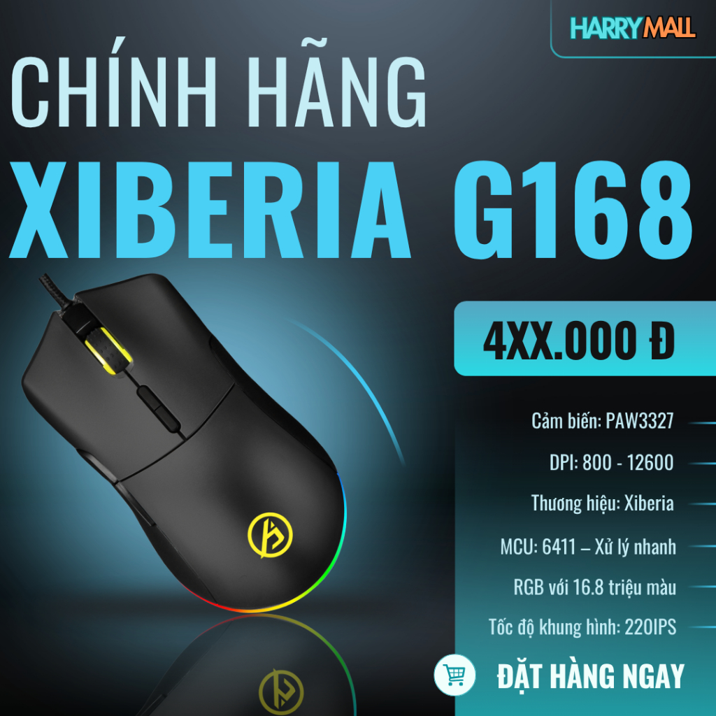 Chuột Gaming Xiberia G168 Chính Hãng – Chuột Game Đẳng Cấp, Chuột Chơi Game FPS, MOBA - Harry ...