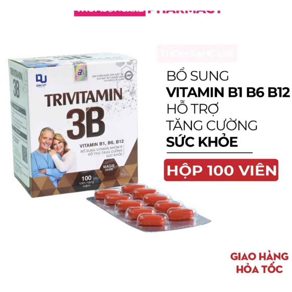 TRIVITAMIN 3B - VITAMIN 3B bổ sung B1 B6 B12, bổ thần kinh, bồi bổ cơ ...