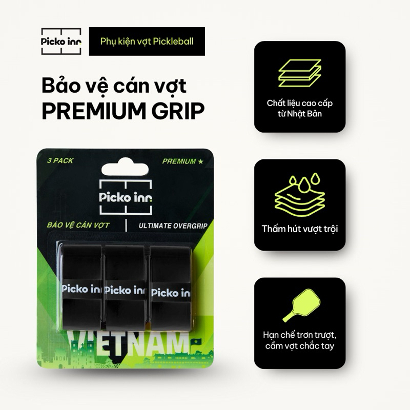 [Mới - Phiên bản cao cấp] Picko inn - Bảo vệ cán vợt PREMIUM GRIP chất ...