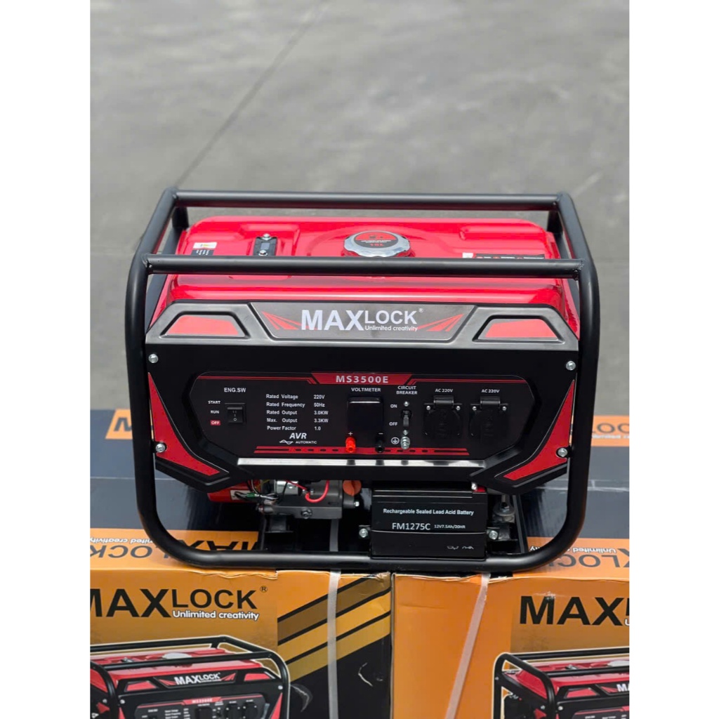 Máy Phát Điện Chạy Xăng 5Kw Maxlock MS6500E Đề | Shopee Việt Nam