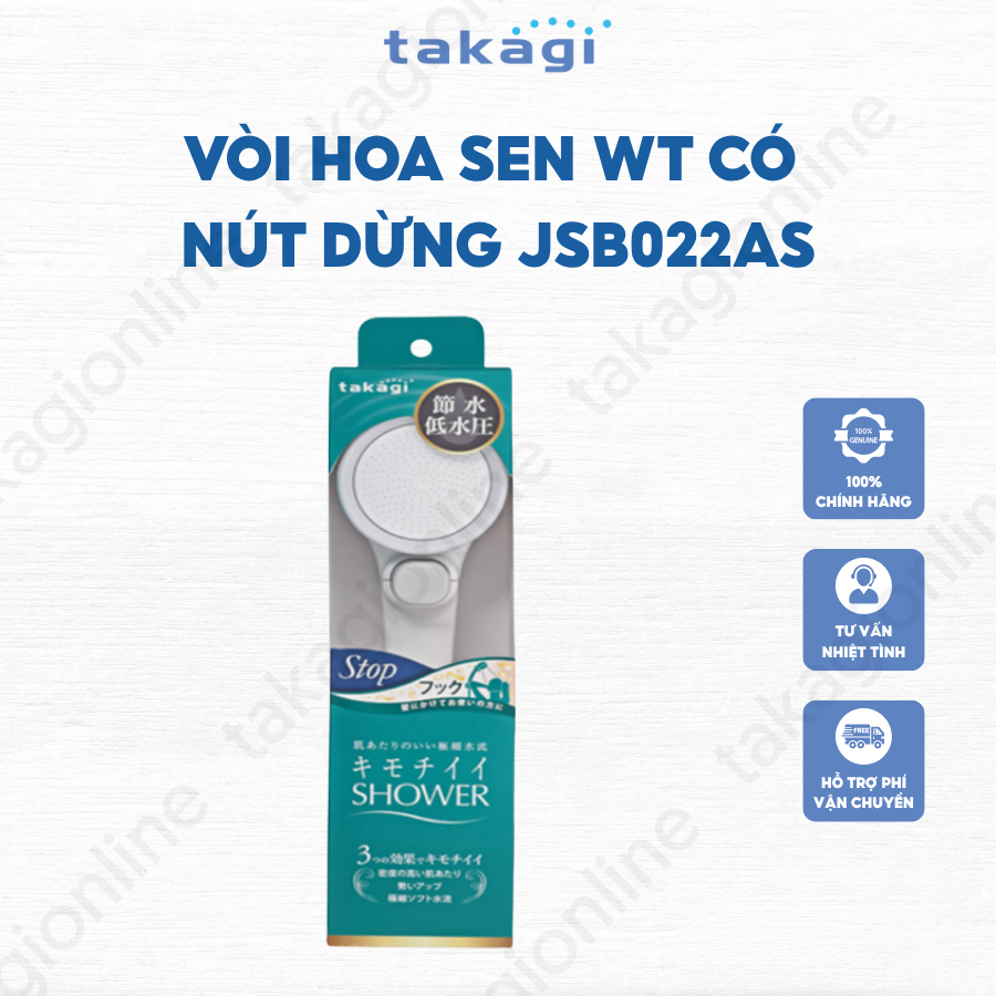 Vòi Hoa Sen WT Có Nút Dừng JSB022AS Tia Nước Dễ Chịu Nhẹ Nhàng Độ Bền ...