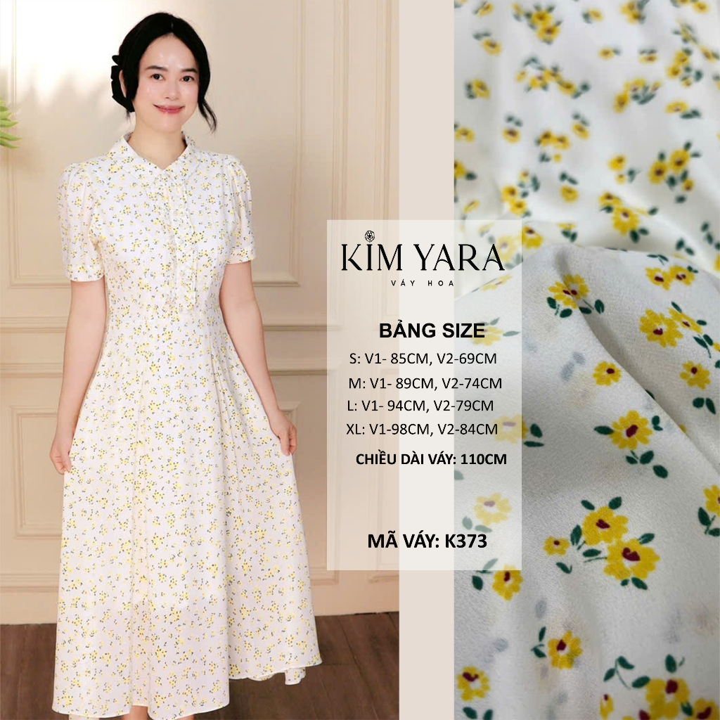 K373 - VÁY SƠ MI VIỀN BÈO DÁNG DÀI | Shopee Việt Nam