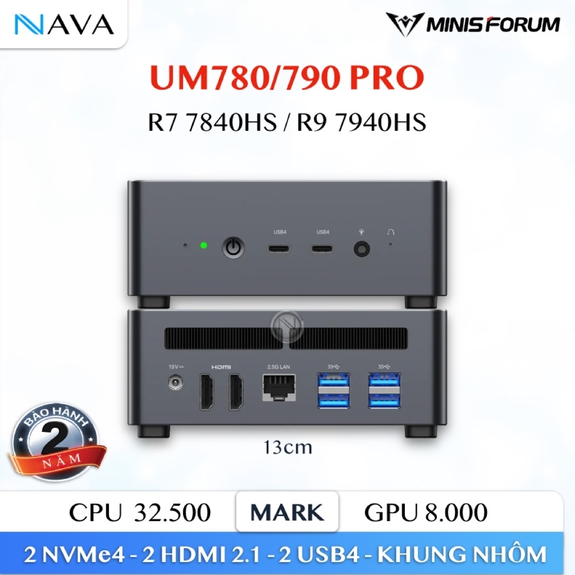 Mini PC Minisforum UM780 UM790 Pro AMD Ryzen 7 7840HS R 9 7940HS Hiệu ...