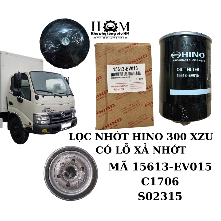 [HÀNG XỊN] Lọc nhớt xe tải có lỗ xả HINO 300 DUTRO XZU 15613-EV015 ...