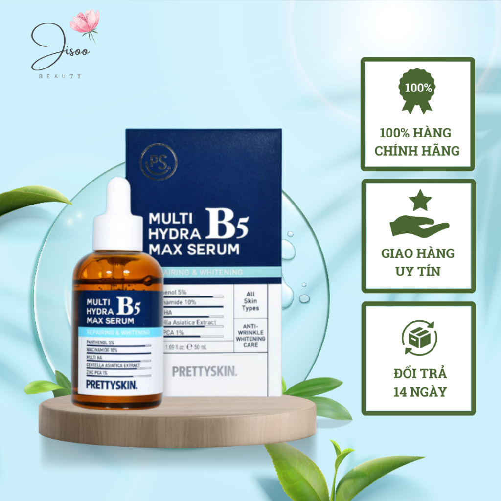 Tinh chất phục hồi Multi Hydra B5 Serum B5 Prettyskin phục hồi dưỡng trắng da căng bóng 50ml ...