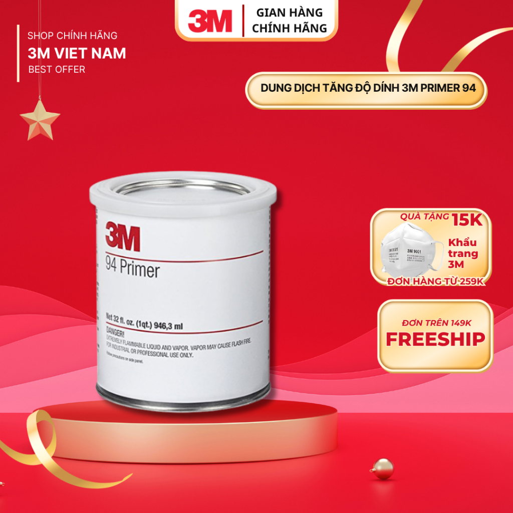 Dung dịch keo mồi tăng độ kết dính Primer 94 3M™ -P94 946,3ml | Shopee ...