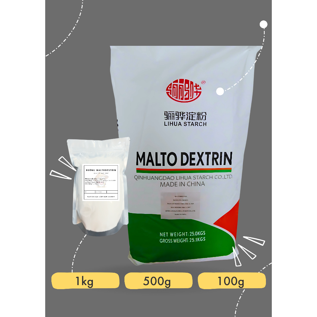 1Kg đường Malto Dextrin DE15 hỗ trợ tăng cân; cải thiện kết cấu kem gelato, kem cứng | Shopee ...