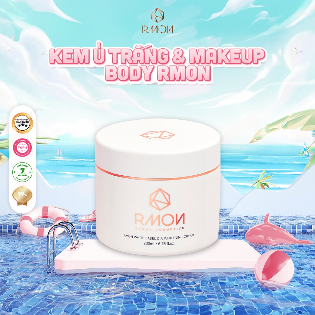 Kem Giúp Ủ Trắng và Make-Up Da Body RMON White Label Dia Whitening ...