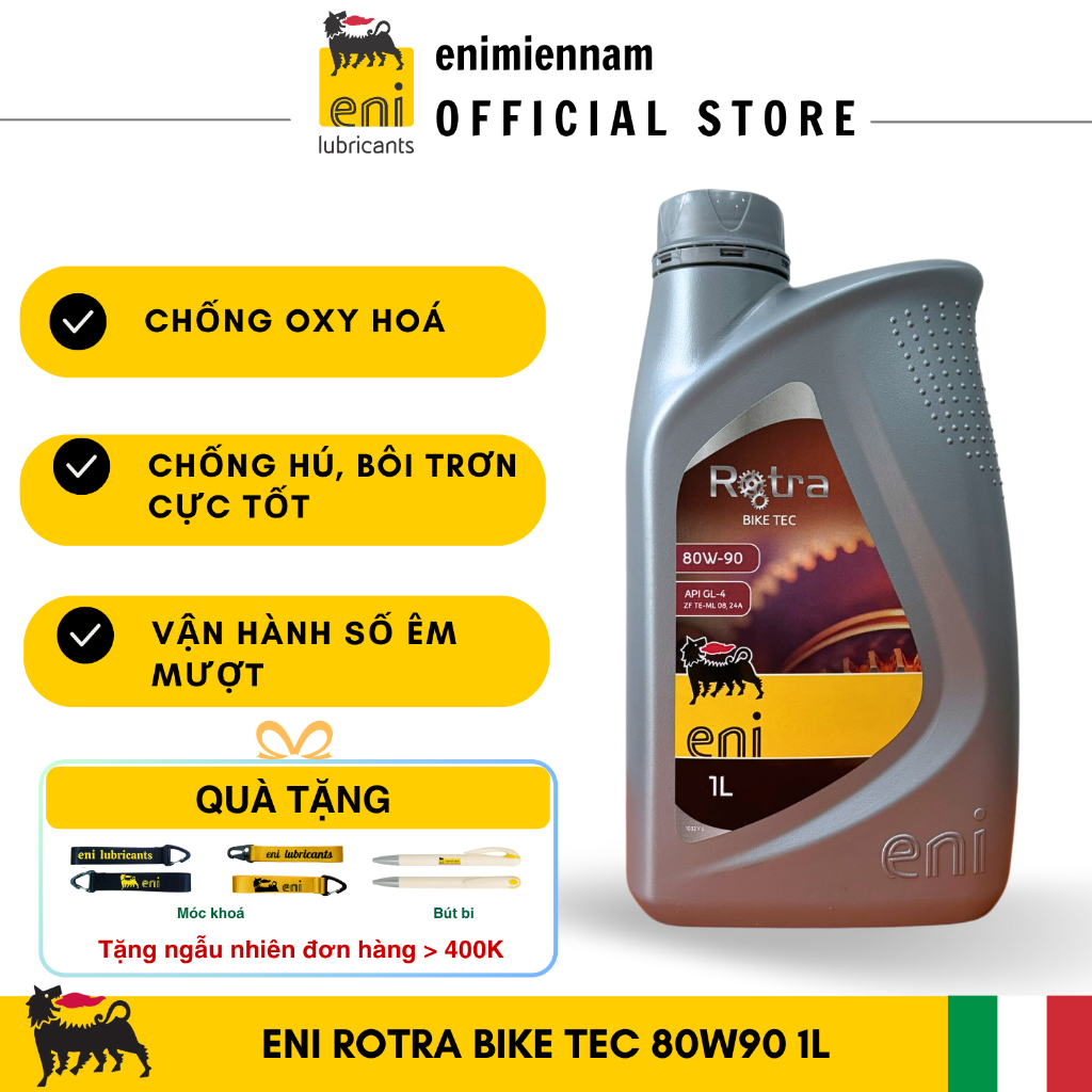 Nhớt láp / Nhớt hộp số Eni Rotra Bike Tec 80W90 1L | Shopee Việt Nam