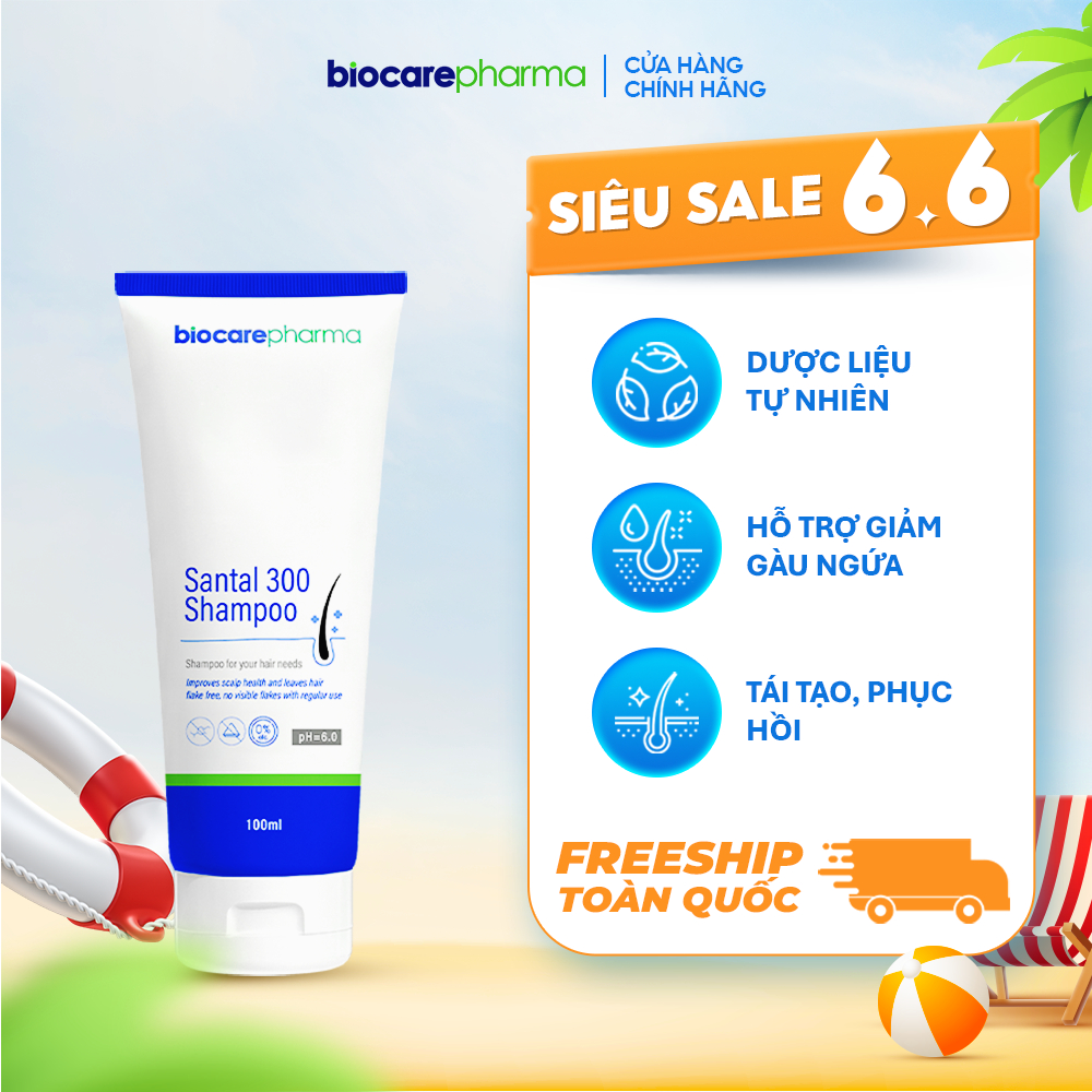 Dầu gội dược liệu BIO CARE PHARMA giảm gàu, nấm ngứa da đầu Santal 300 ...