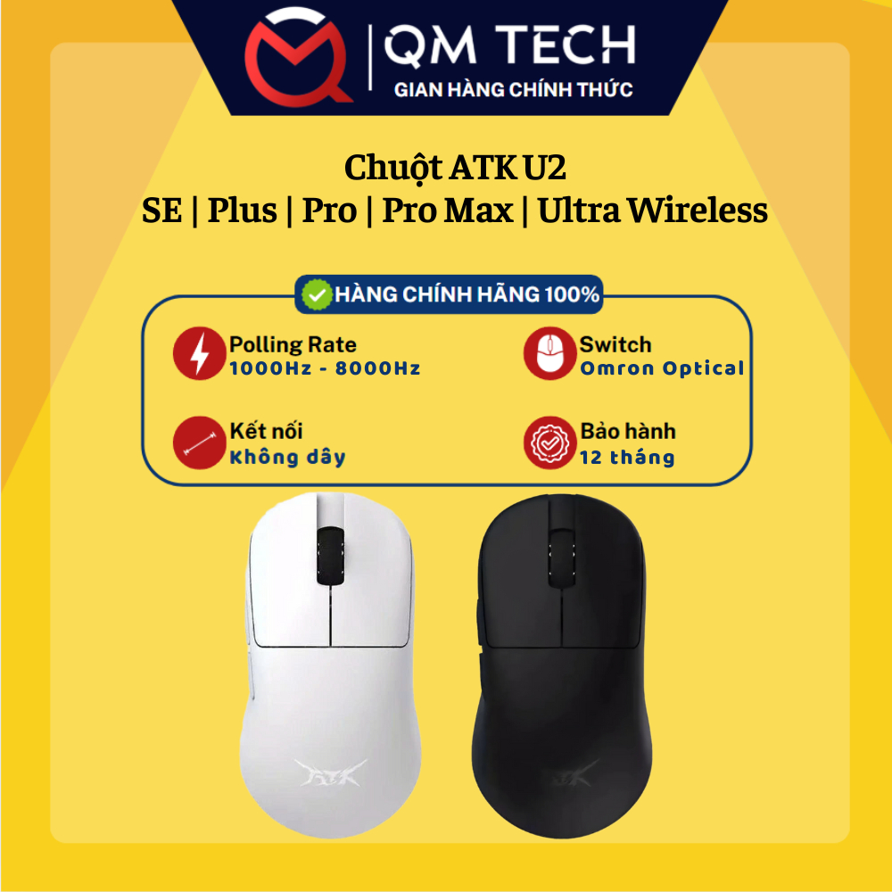 Chuột chơi game không dây ATK U2 Wireless - QMTECH STORE | Shopee Việt Nam