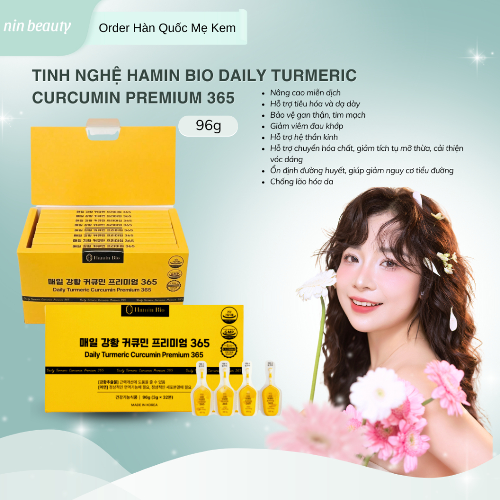 Tinh Nghệ Hamin Bio DAILY TURMERIC CURCUMIN PREMIUM 365 | Shopee Việt Nam