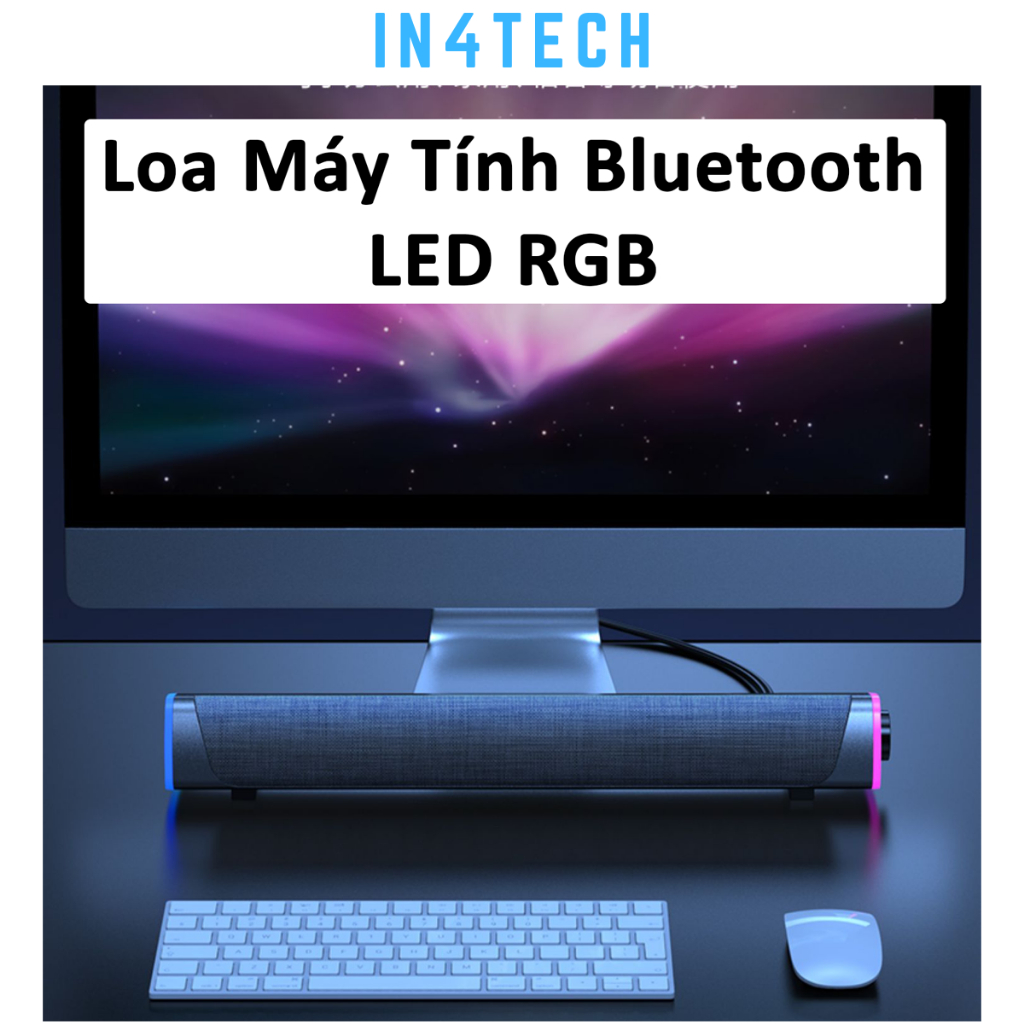 Loa Máy Tính, Loa Bluetooth Đèn Led RGB V8, Loa Soundbar - IN4TECH | Shopee Việt Nam