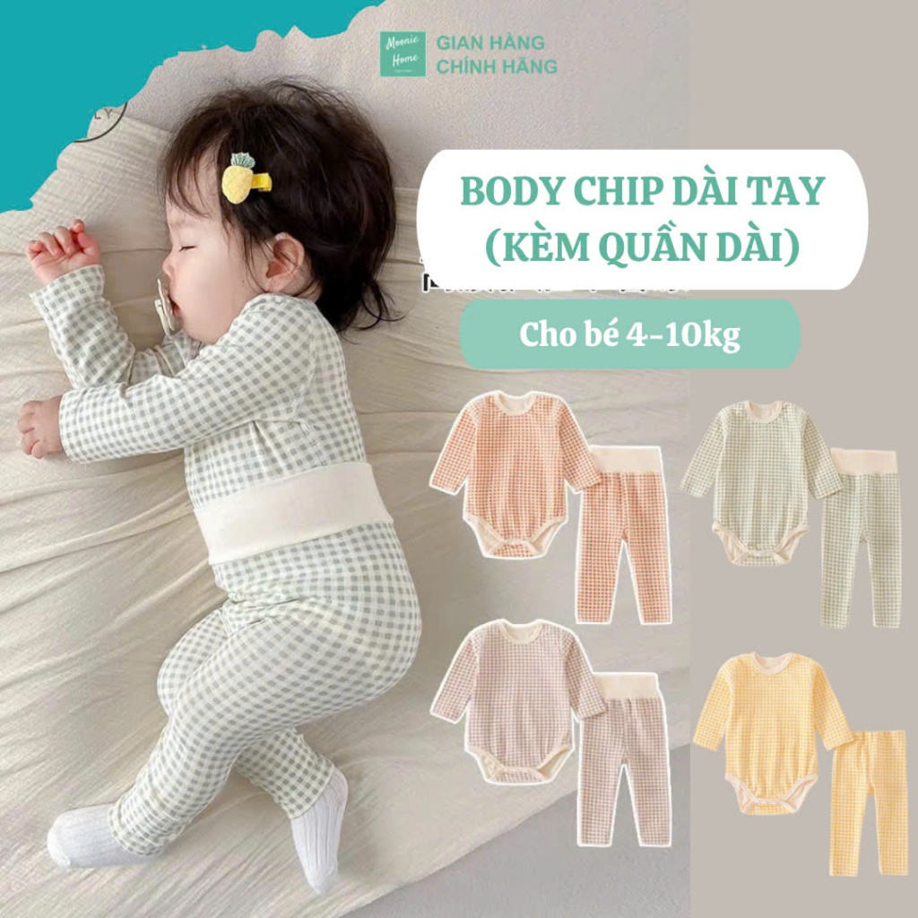 [4-10kg] Bộ Body Chip Dài Tay Thu Đông Cho Bé| Bộ Dài Tay Cho Bé Yêu BN ...