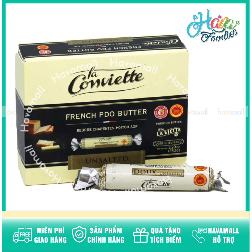 Bơ Lạt Thỏi La Conviette – Mini French Butter Roll 15g (1 Cái) | Shopee ...