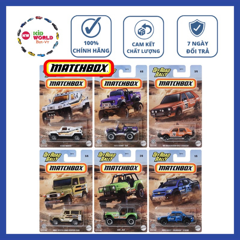 Xe mô hình Matchbox Off Road Rally Series GGF12. | Shopee Việt Nam