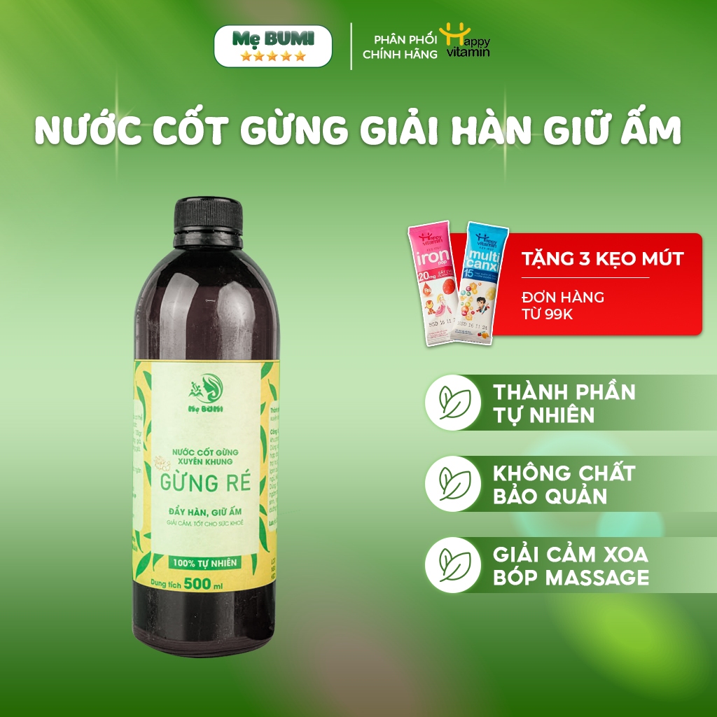 [TẶNG KẸO VITAMIN] Cốt Gừng Khung - Nước Gừng Xuyên Khung Gừng Ré 100% ...